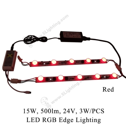RGB High power led edge lighting, RGB High power led edge lit modules