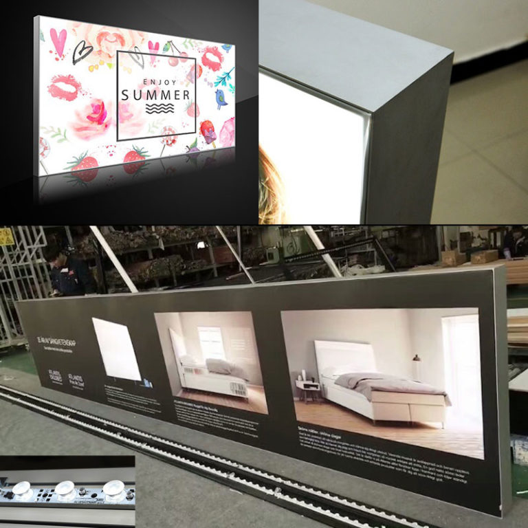 fabric light box display double-sided, large size, aluminous frame ...