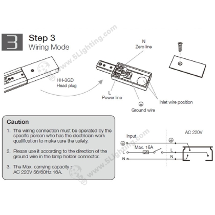 3 circuit track lighting parts, three wire track light components track ...