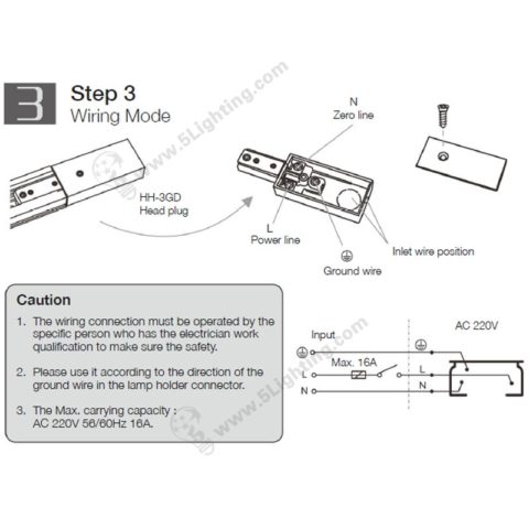 3 circuit track lighting parts, three wire track light components track ...