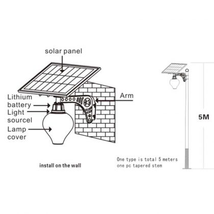 Solar street lights 10w, Solar LED street lighting kits outdoor lighting.