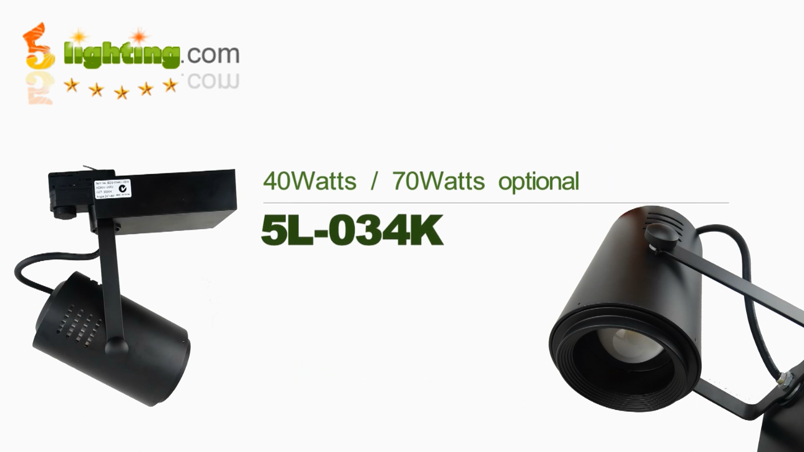 Adjustable beam track lights 5L-034K, adjustable led track lighting fixture