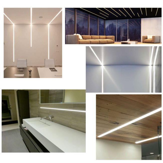 recessed linear lighting profile photos, kitchen cabinet aluminum ...