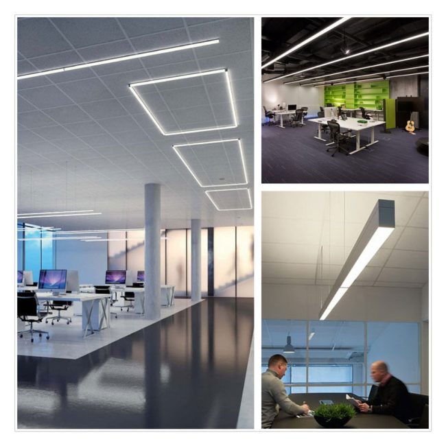 photos for Suspended linear lighting channel, aluminum extrusions, profiles