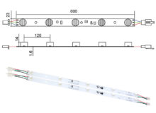 Edge lit led modules 470mm, High power light boxes led edge lighting 9pcs.