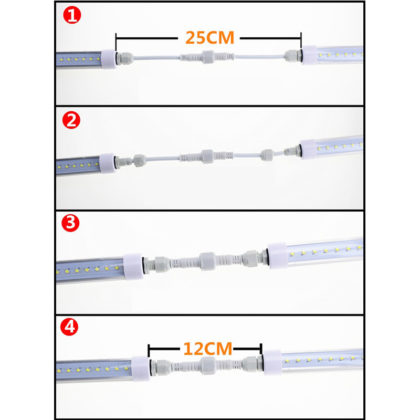 LED Tube Lights for linkable / daisy chain / series connected, 360 Degree